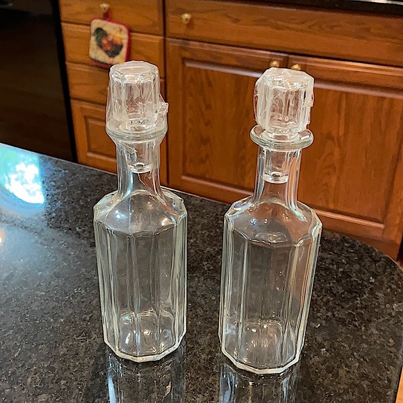 Kitchen | Two Glass Cruets With Tops | Poshmark